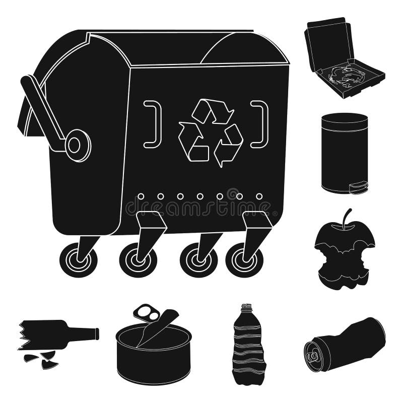 Vector Design of Refuse and Junk Symbol. Collection of Refuse and Waste ...