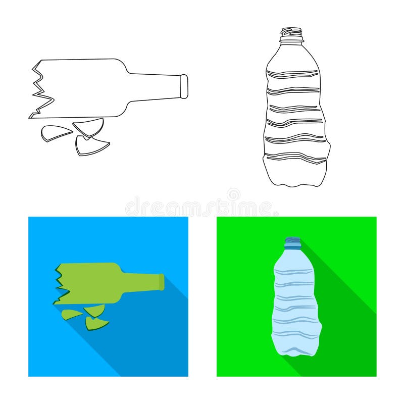Vector Design of Refuse and Junk Icon. Set of Refuse and Waste Stock ...