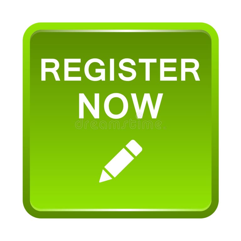 Register now button stock vector. Illustration of green - 121329290