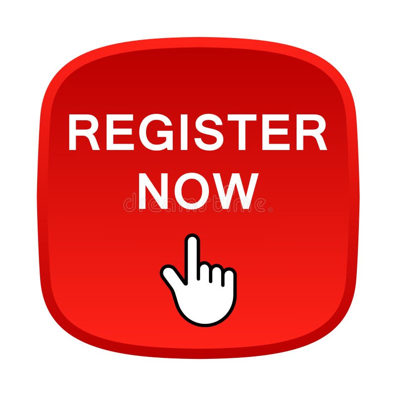 Register now button stock vector. Illustration of icon - 121329273