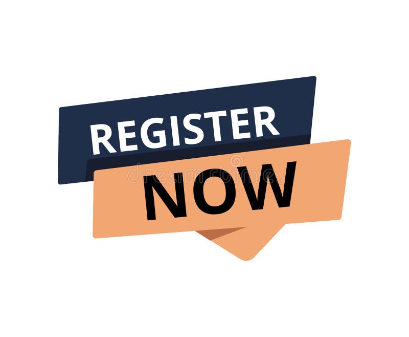 Vector Illustration Register Now Speech Bubble Label. Internet ...