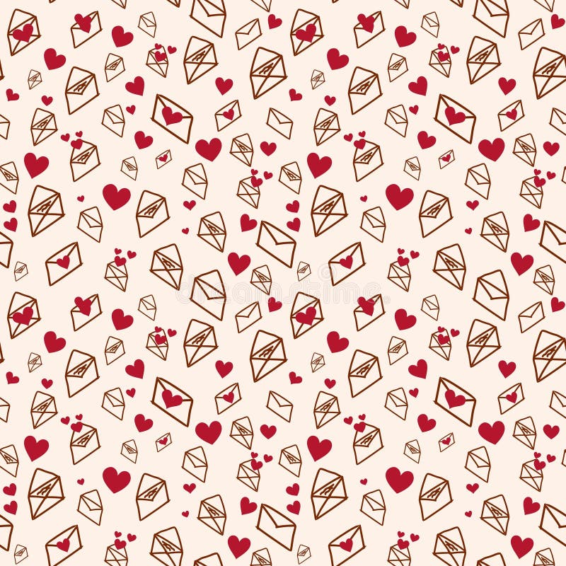 Seamless Valentine Background, Stock Vector - Illustration of ...