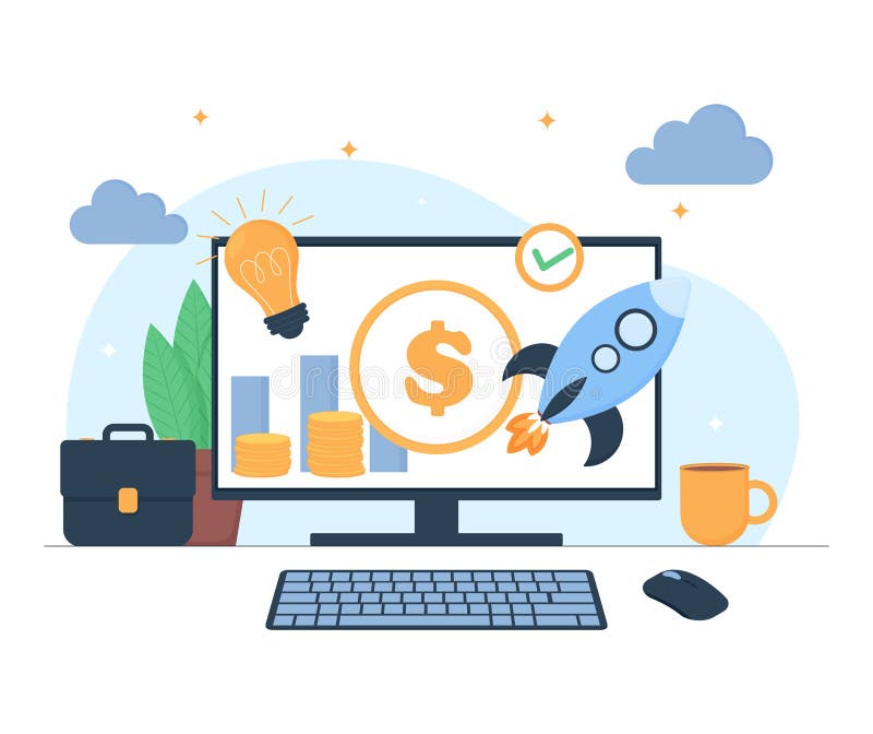 Vector Illustration Representing a Successful Business Strategy or ...