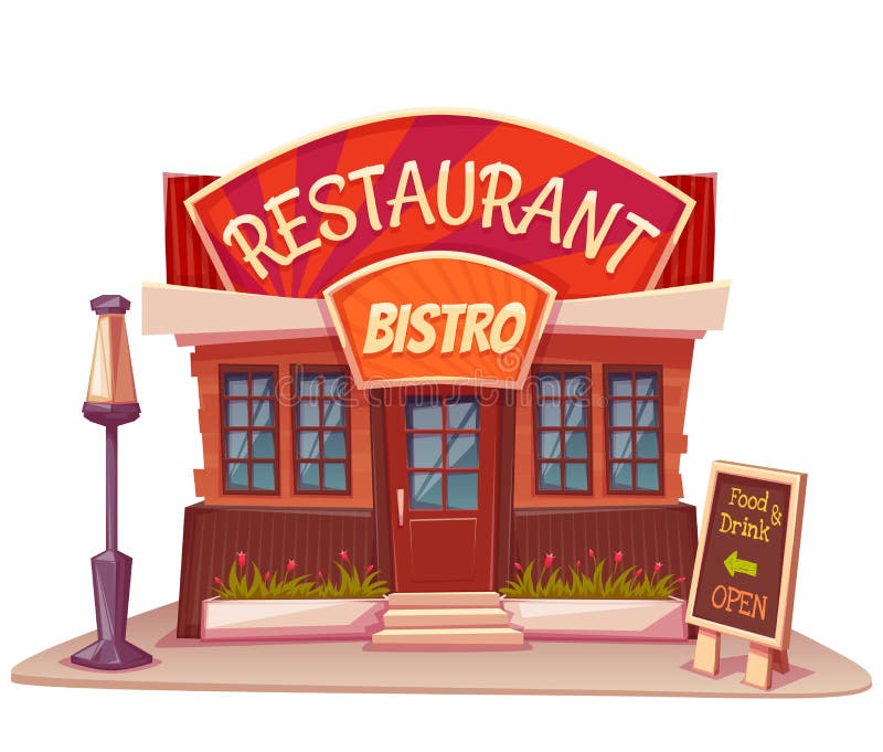 Vector Illustration of Restaurant and Bistro Stock Vector ...