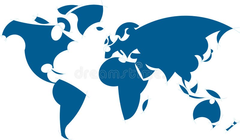 Stylish world map stock illustration. Illustration of earth - 4830857