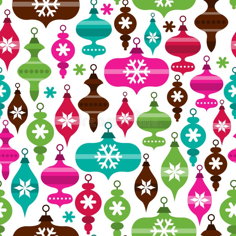 Retro Christmas Theme Seamless Pattern Background Stock Vector ...
