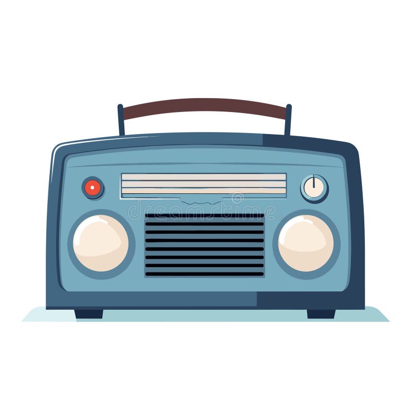 Vector Illustration of a Retro Vintage Radio Stock Vector ...