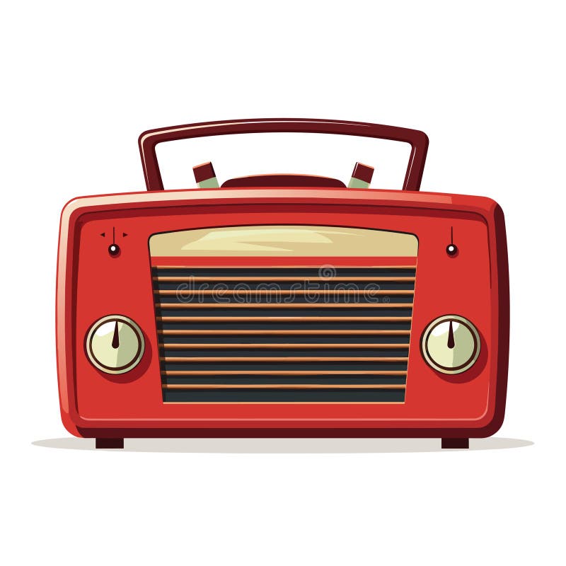 Vector Illustration of a Retro Vintage Radio Stock Vector ...