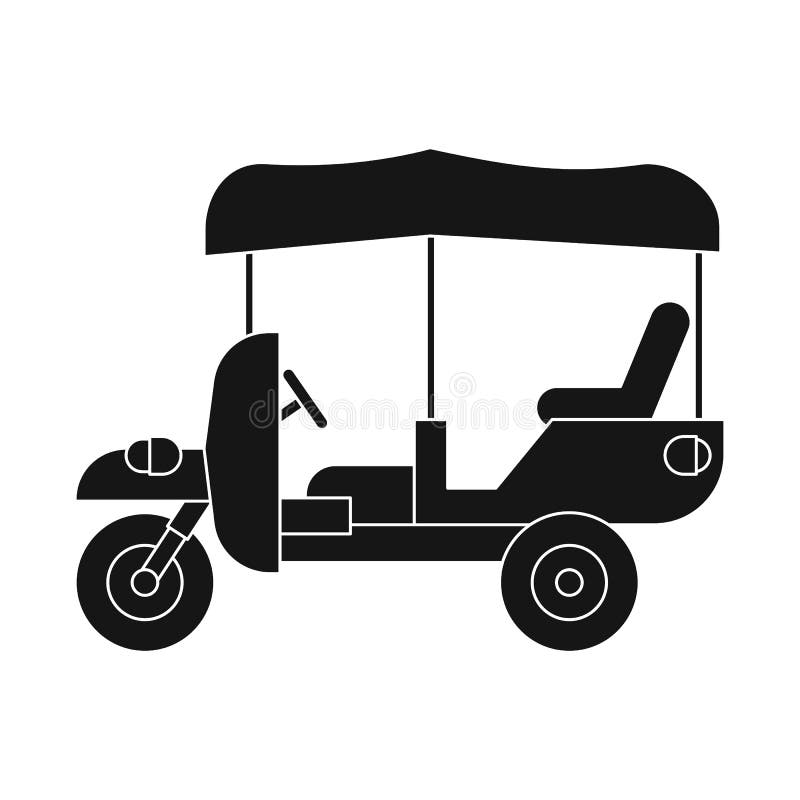 Vector Design of Rickshaw and Auto Sign. Set of Rickshaw and Service ...