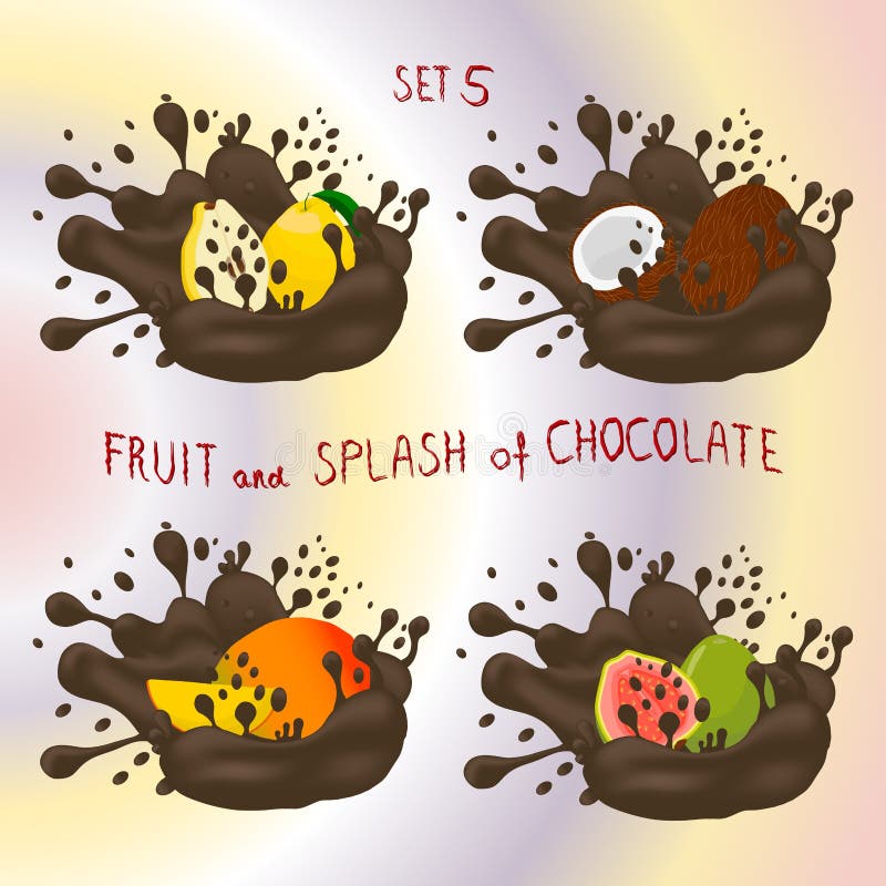 Quince splash vector stock vector. Illustration of cafe - 119966737