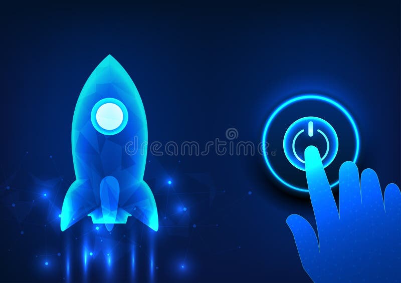 Rising Rocket Logo Set Target Act Symbol Stock Vector - Illustration of ...