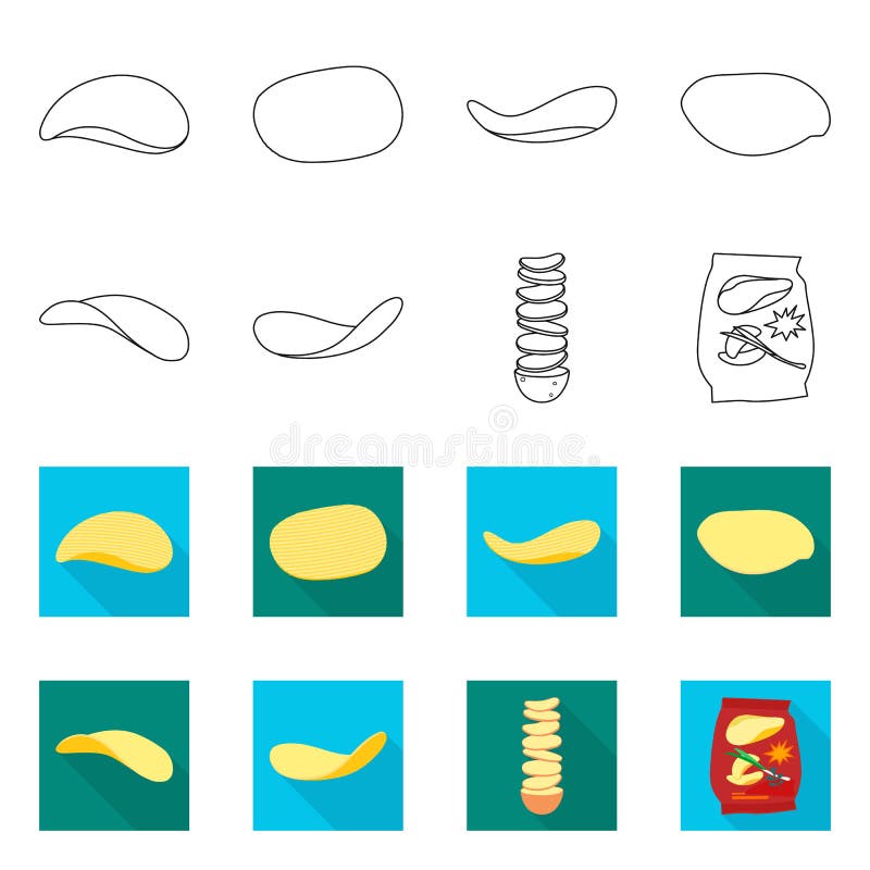 Vector Illustration of Roast and Potato Logo. Set of Roast and ...