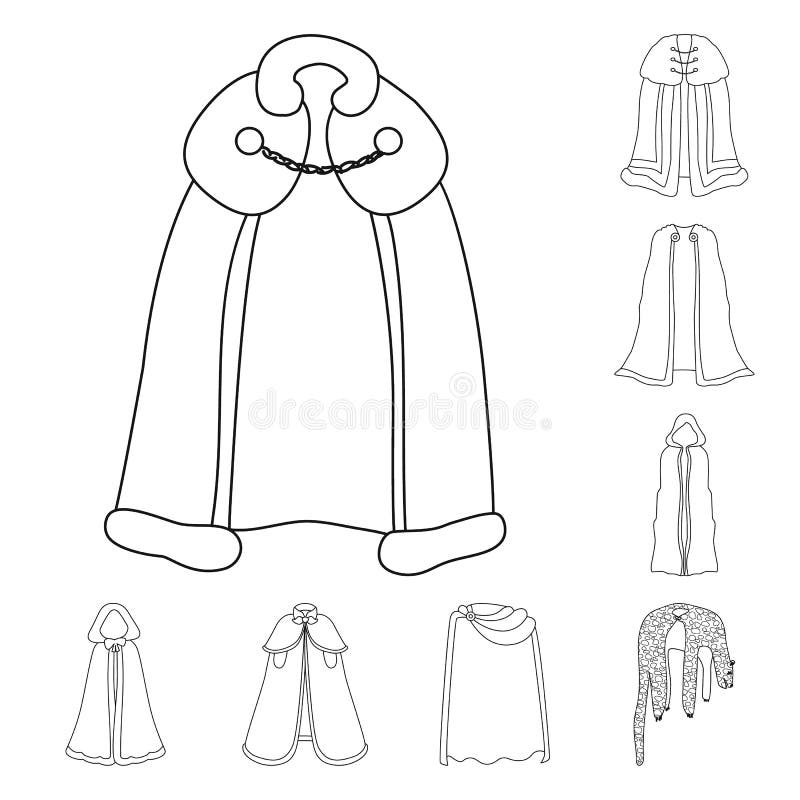 Vector Design of Robe and Garment Icon. Set of Robe and Cloth Stock ...