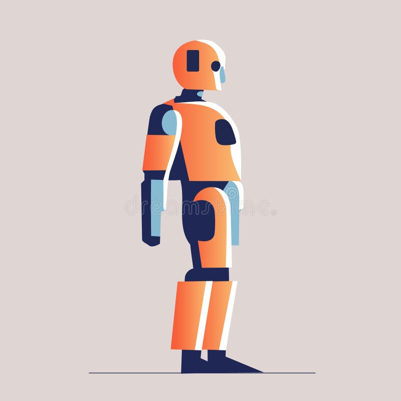 Vector Illustration of a Robot. Artificial Intelligence Chat Bot Human ...