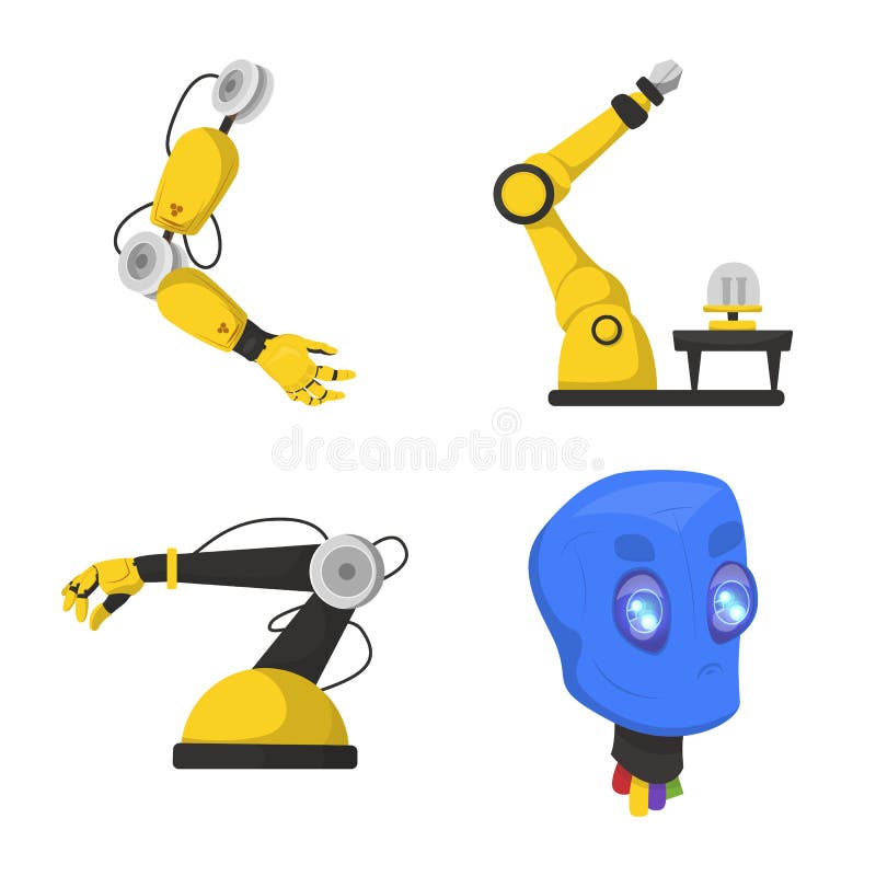 Vector Illustration Of Robot And Factory Icon Set Of Robot And Space
