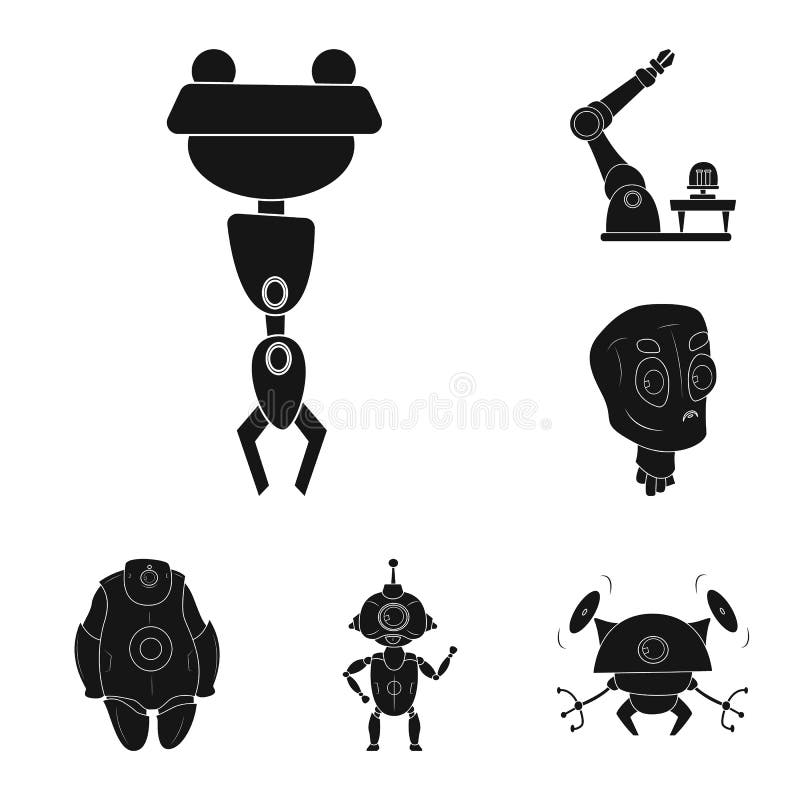 Vector Illustration Of Robot And Factory Symbol Collection Of Robot