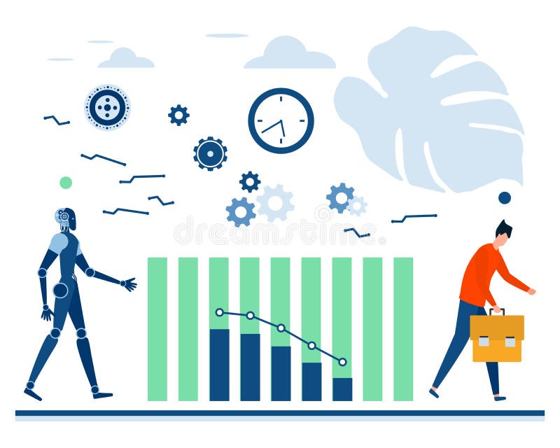 Vector Robot People Competition Job Worker Better Stock Vector ...