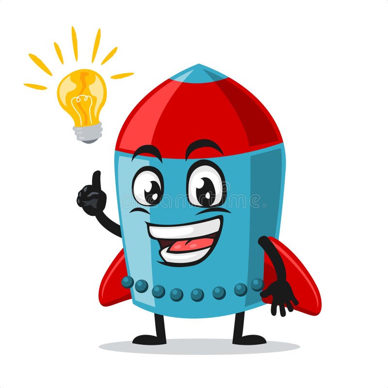 Vector Illustration of Rocket Character or Mascot Stock Photo ...