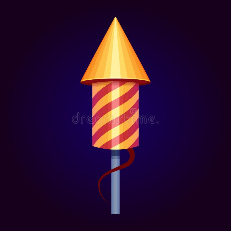 Vector Illustration. Rocket Fireworks Icon Stock Vector - Illustration ...
