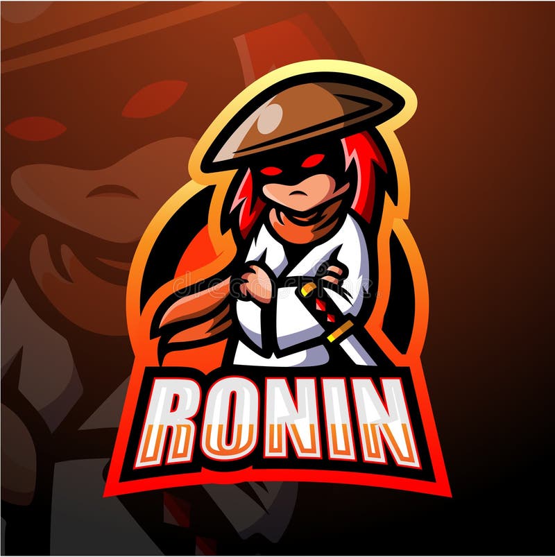 Ronin Mascot Esport Logo Design Stock Vector - Illustration of esport ...