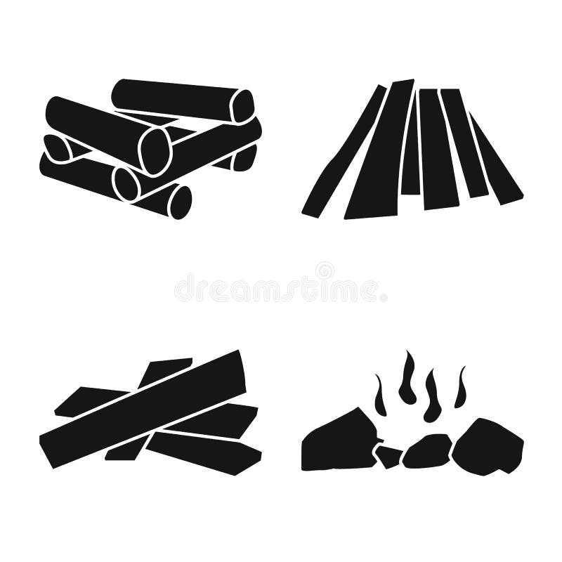 Vector Illustration of Rough and Forestry Icon. Set of Rough and Nature ...
