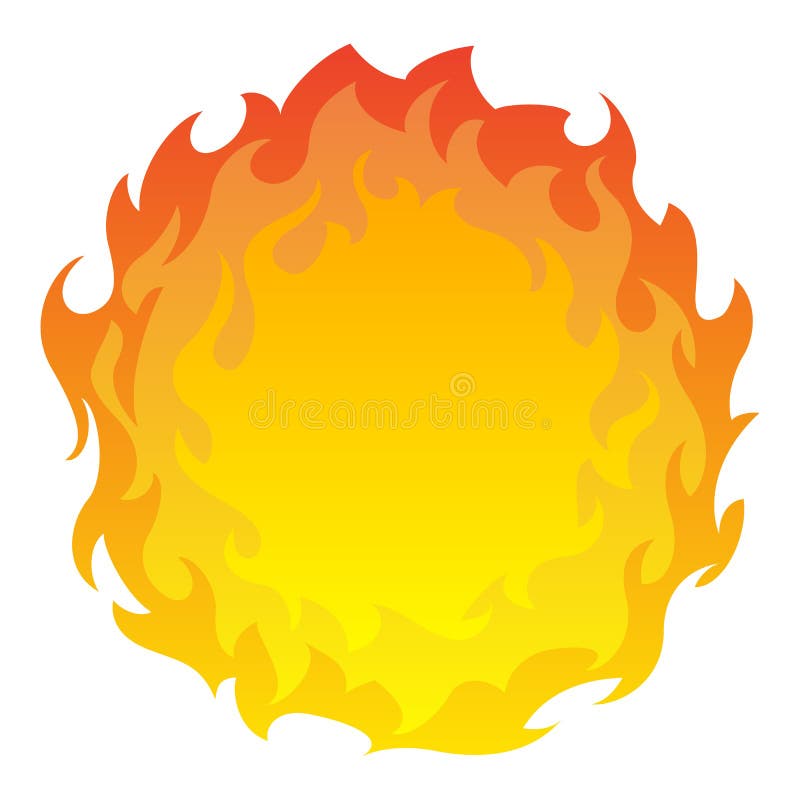 Round Fireball. Design Element Stock Vector - Illustration of sign ...