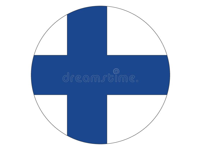 Round Flag of Finland stock vector. Illustration of micronesia - 134371817