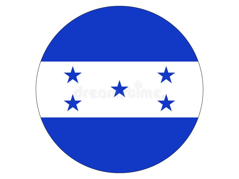 Round flag of Honduras stock vector. Illustration of badge - 131005061