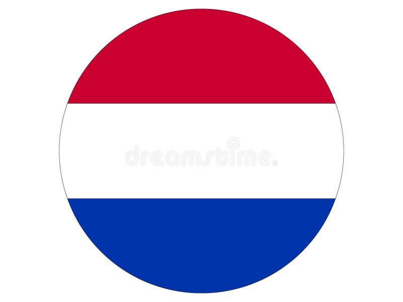 Round Flag of Netherlands stock illustration. Illustration of country ...