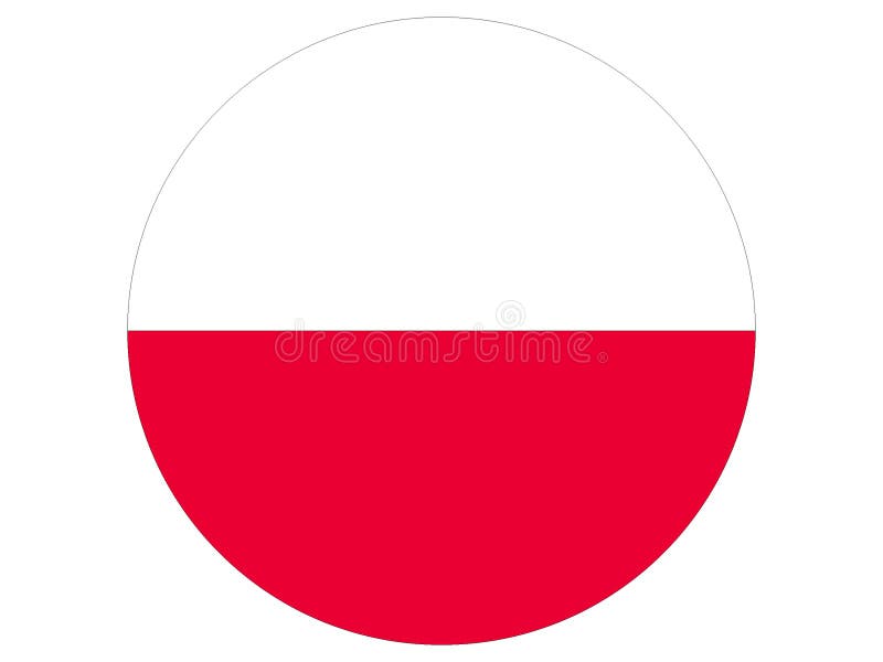 Round flag of Poland stock vector. Illustration of bulgaria - 131008353