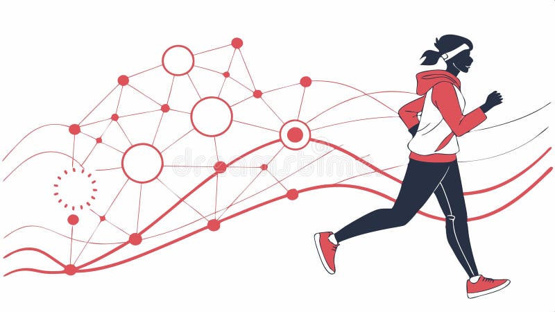 Connected Runners Illustration, Teamwork and Network for Technology and ...
