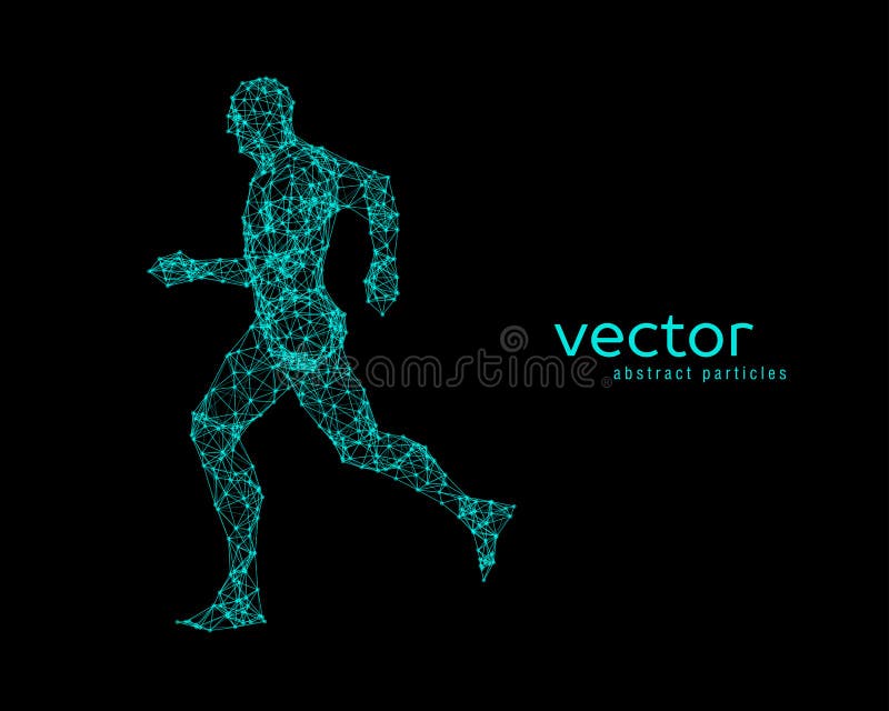 Vector Illustration of Running Man. Stock Vector - Illustration of ...
