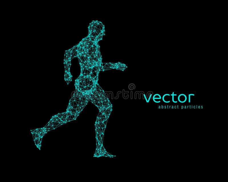 Vector Illustration of Running Man. Stock Vector - Illustration of ...