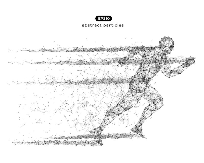 Vector Illustration of Running Man. Stock Vector - Illustration of ...