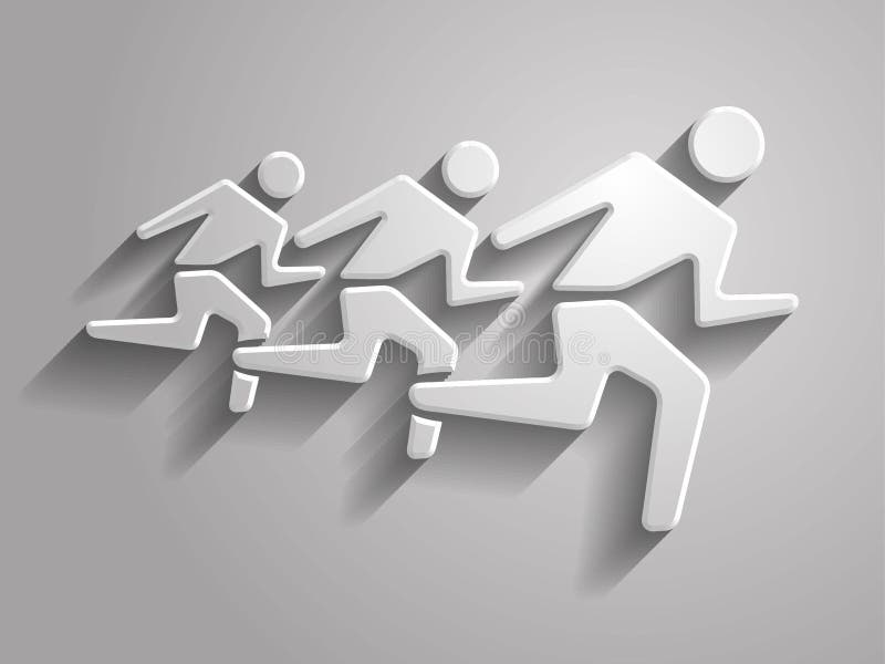 Vector Illustration of Running Mans Icon Stock Vector - Illustration of ...