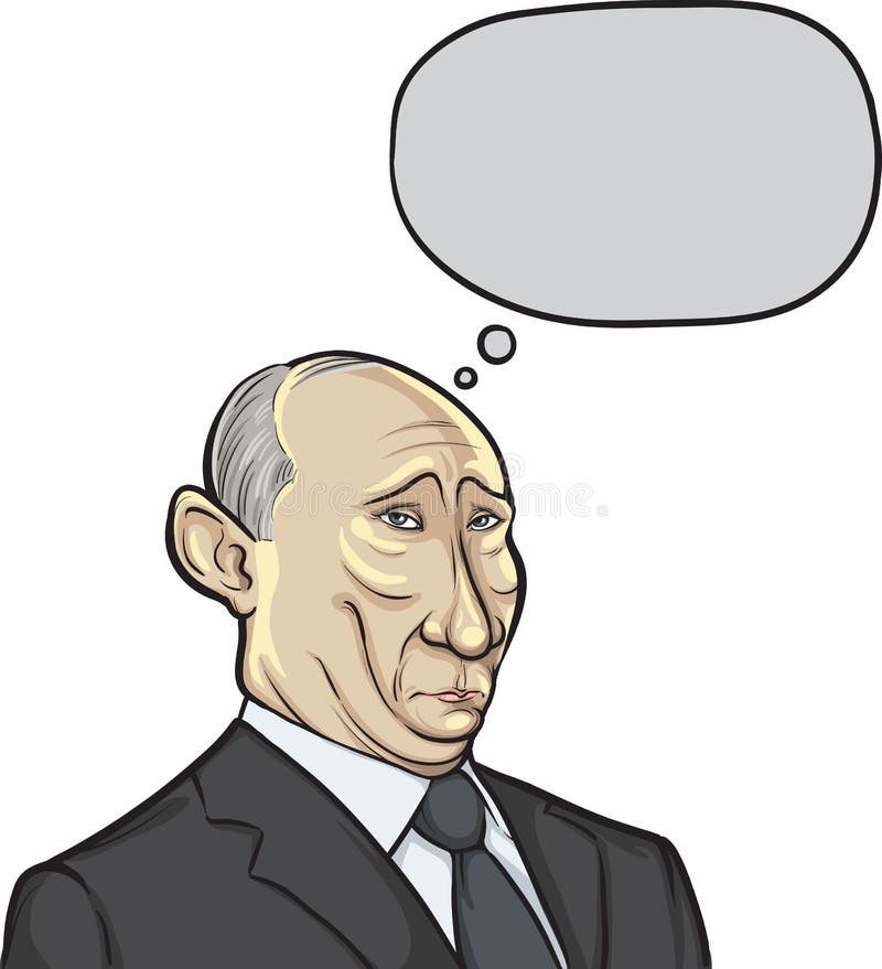 Vector Illustration of Russian President Putin on Soviet Flag Editorial ...