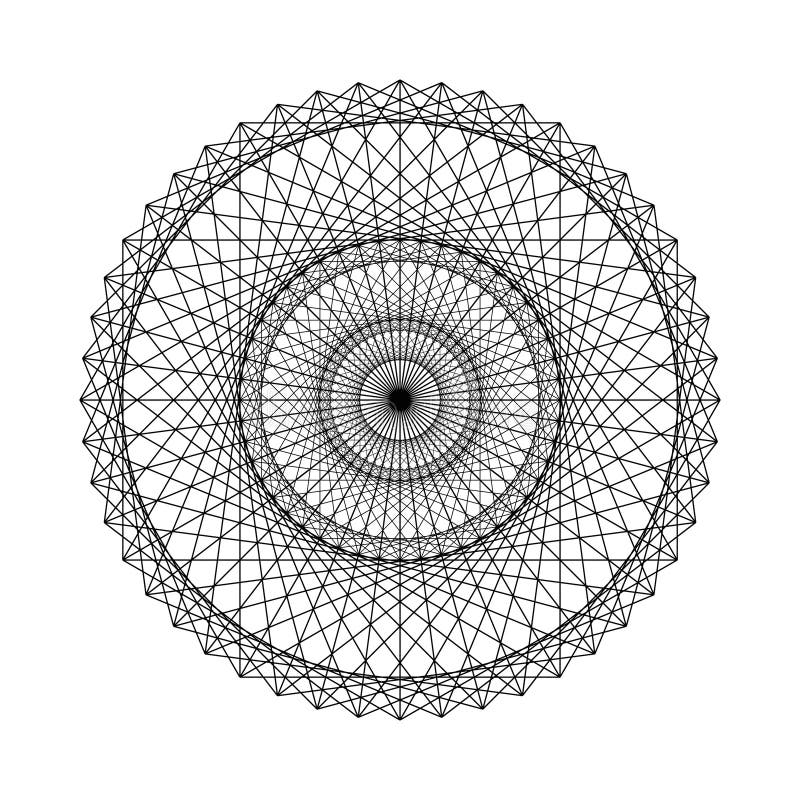 Sacred Geometry Torus Yantra or Hypnotic Eye Vector Illustration Stock ...