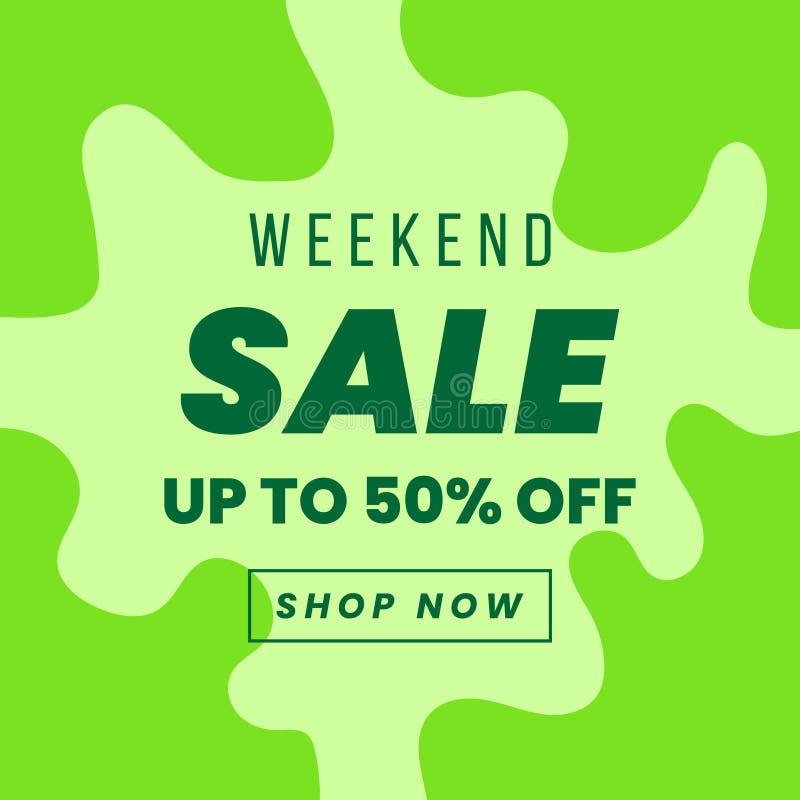 Vector Illustration of a Weekend Sale Banner Template Stock Vector ...
