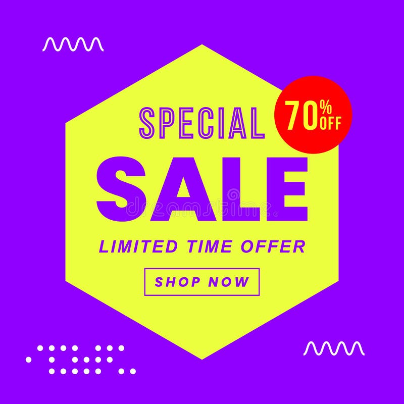 Vector Illustration Special Sale Banner Template.simple Style Stock ...