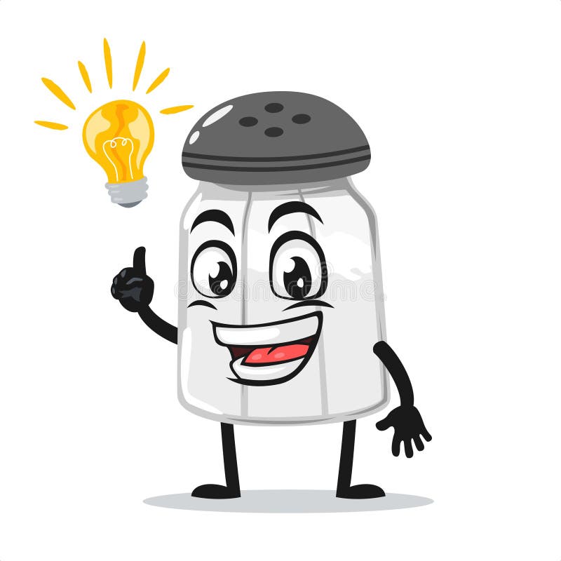 Vector Illustration of Salt Shaker Mascot or Character Stock Vector ...