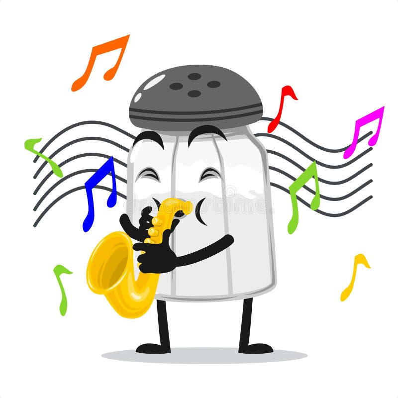 Vector Illustration of Salt Shaker Mascot or Character Stock Vector ...