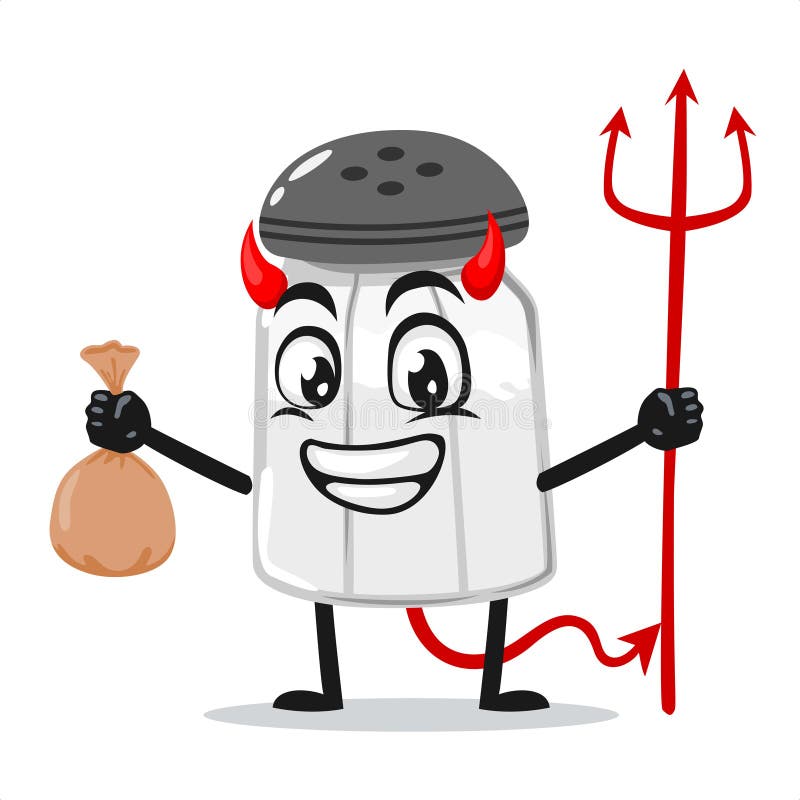 Vector Illustration of Salt Shaker Mascot or Character Stock Vector ...