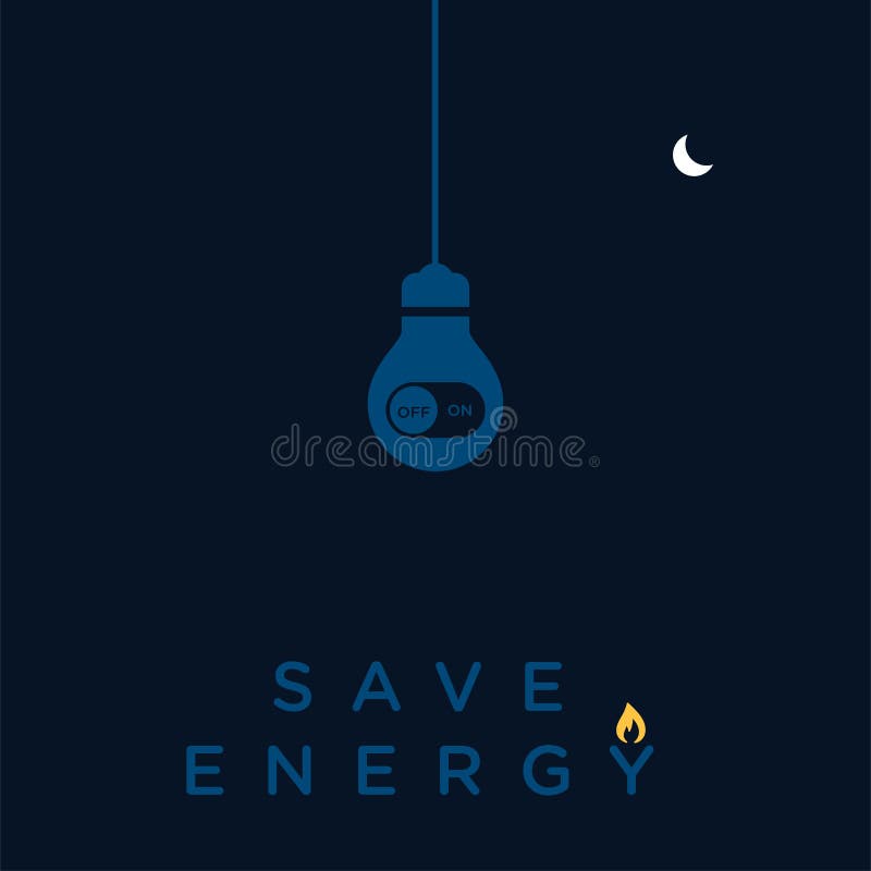 Save Energy Illustration for Eco System Design. Vector Stock ...