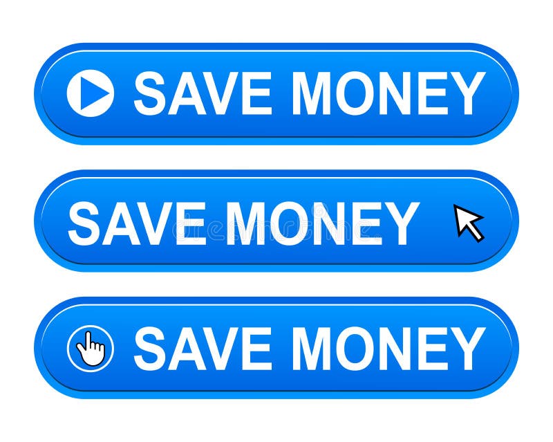 Blue Save Money Button Stock Illustrations – 1,596 Blue Save Money ...