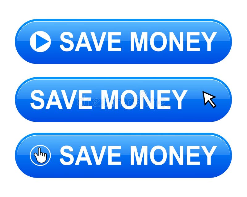 Blue Save Money Button Stock Illustrations – 1,596 Blue Save Money ...
