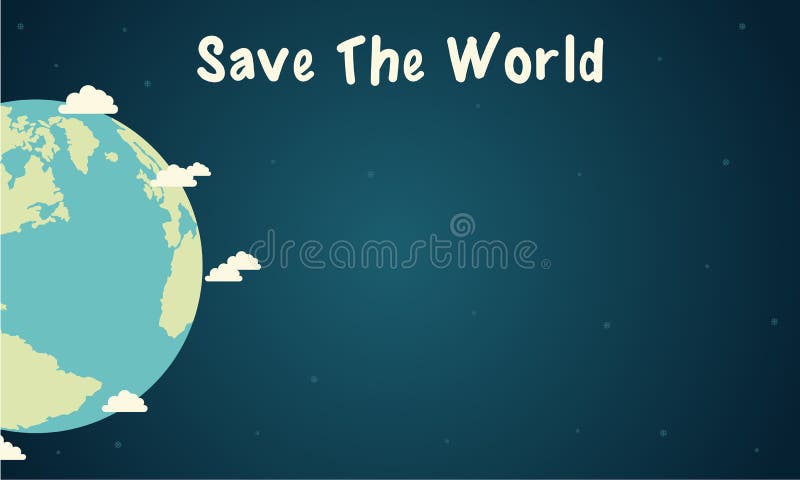 Vector Illustration Save the World Design Stock Vector - Illustration ...