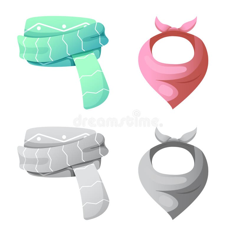 Vector Design of Scarf and Shawl Logo. Set of Scarf and Accessory ...