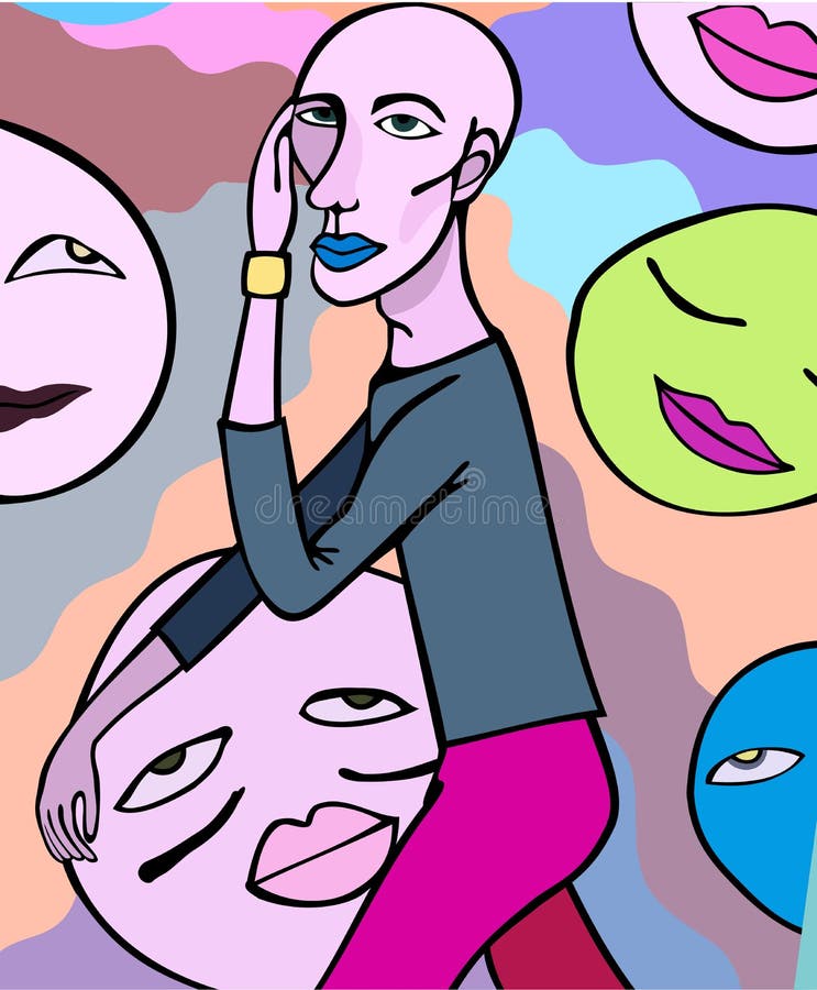 Hallucinations stock illustration. Illustration of brain - 39829298