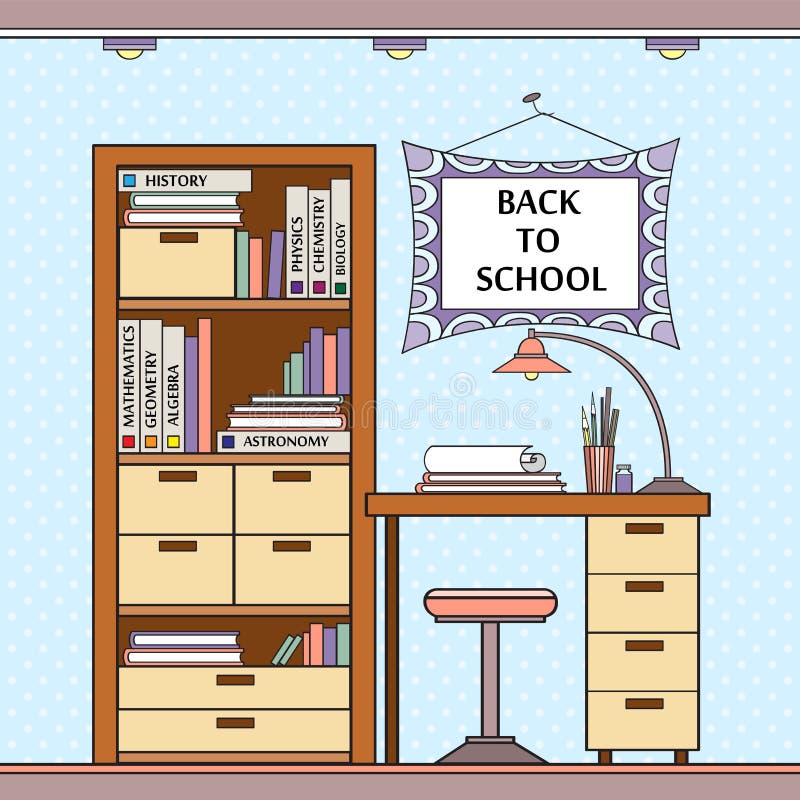 Vector Illustration with School Attributes Stock Vector - Illustration ...