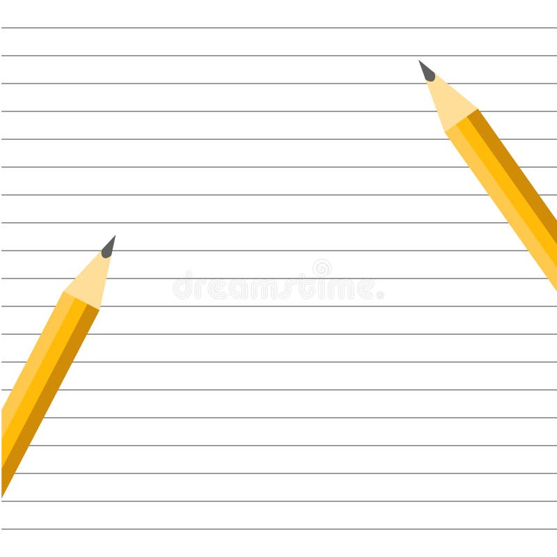 Notebook with Pencil. Vector Illustration Stock Illustration ...